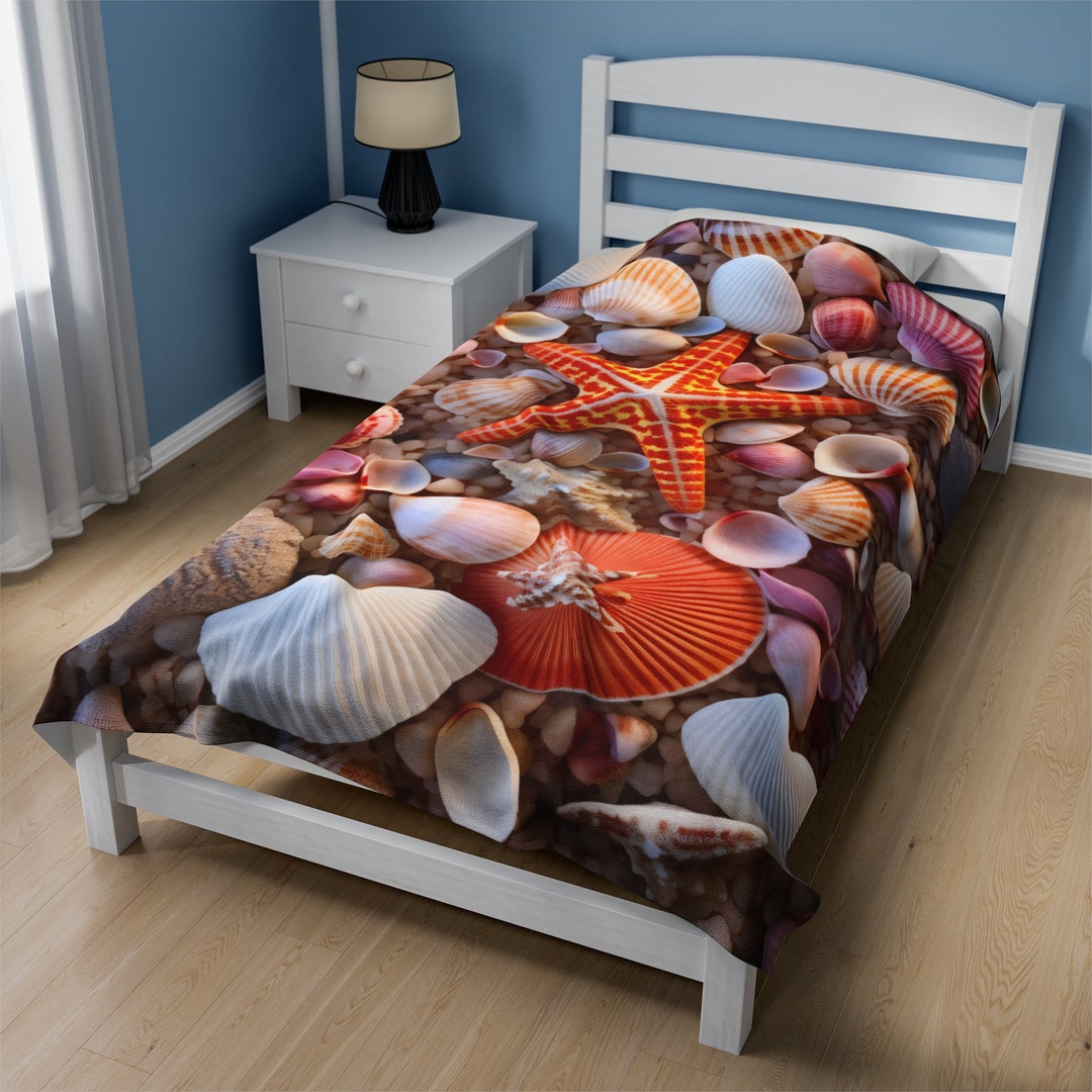 Seashell Plush Blanket - Etsy