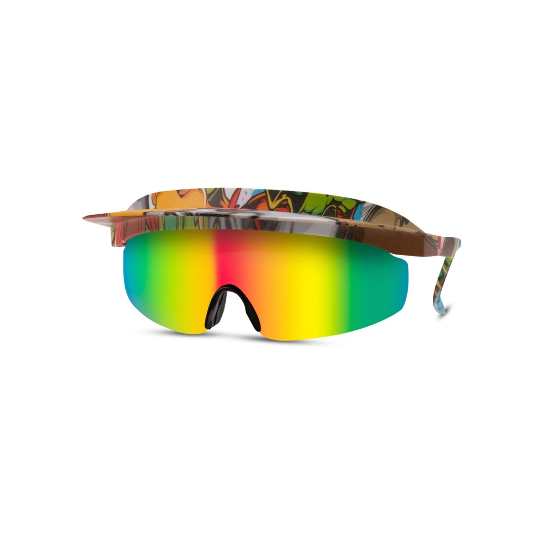 Visor Sunglasses With Mirrored Lens Perfect Festival and Rave ...