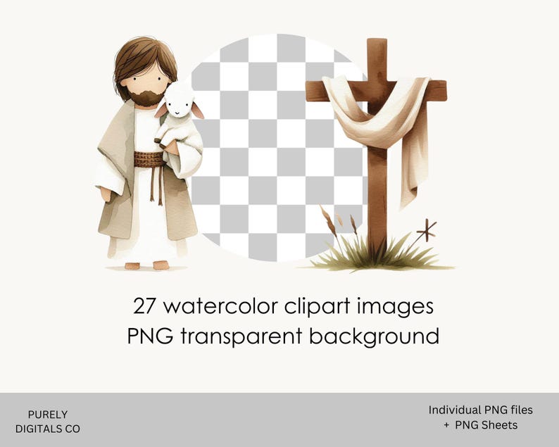 Holy Week Clipart, Religious Easter Art, Watercolor Png Images, Jesus ...