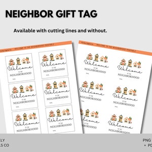 Welcome to the Neighborhood Gift Tag, New Home Printable Card, Editable ...
