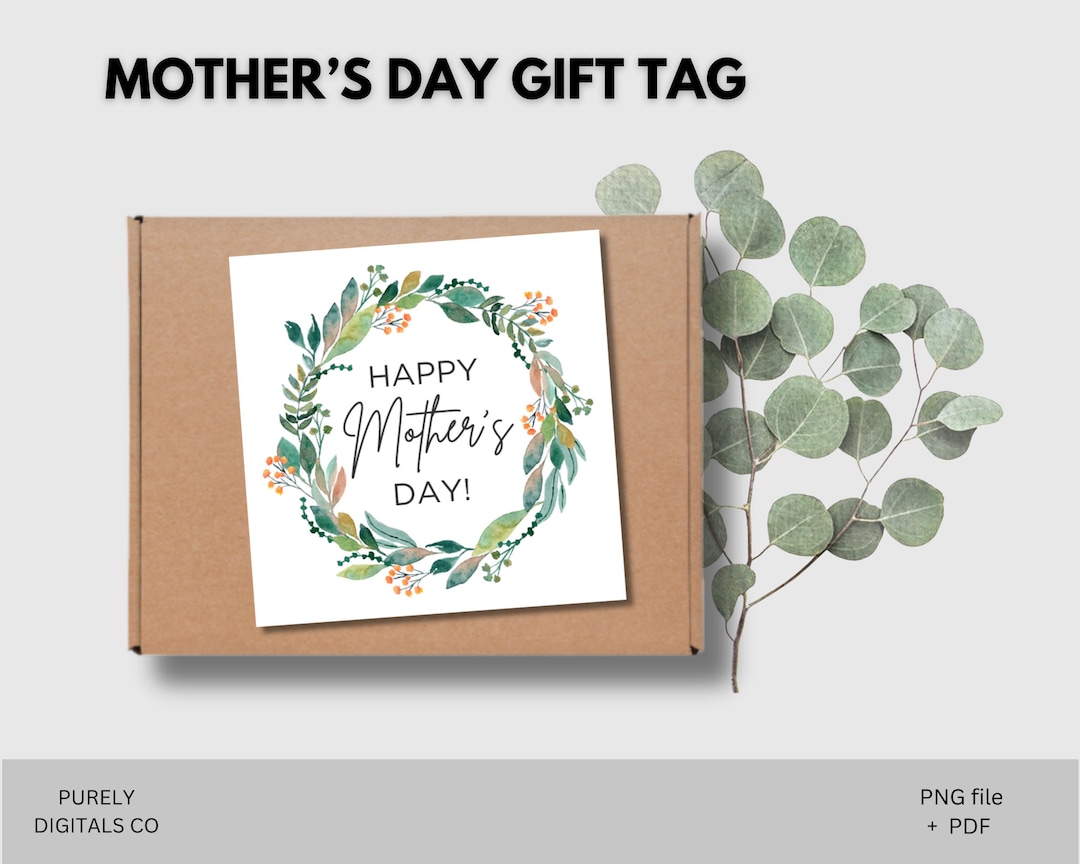 Cute Mother's Day Gift Tag, Printable Gift Ideas for Mom, Thank You ...