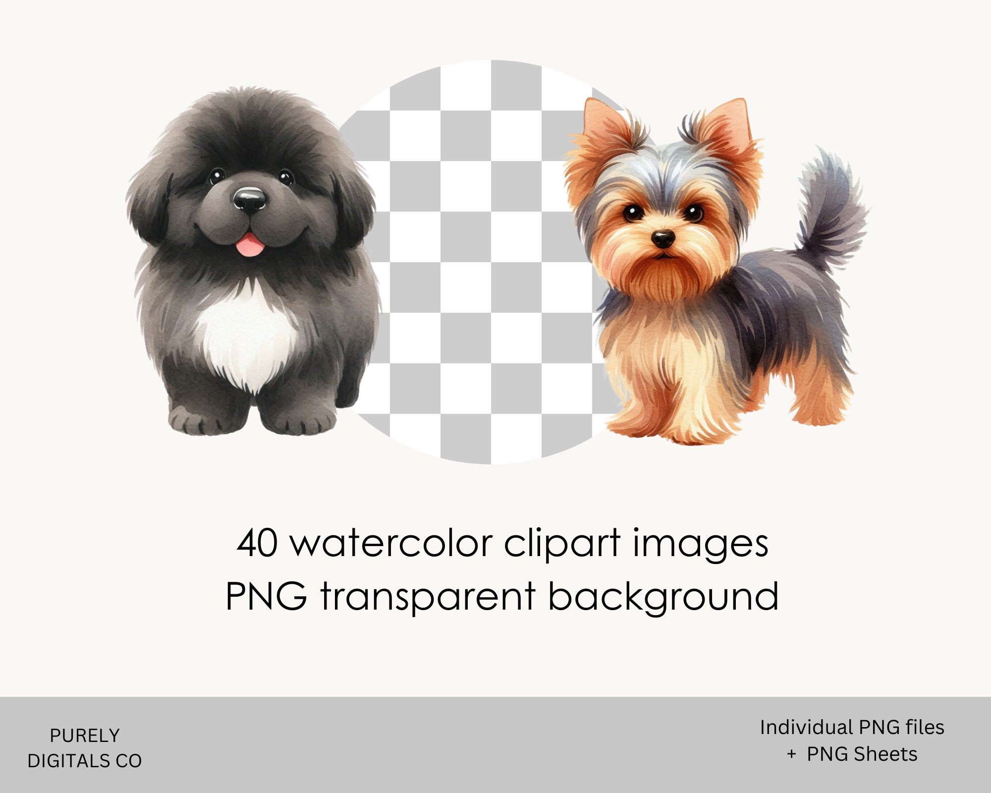 Dog Breeds Clipart, Watercolor Puppy Clip Art, Cute Dog Png Images, Pet ...