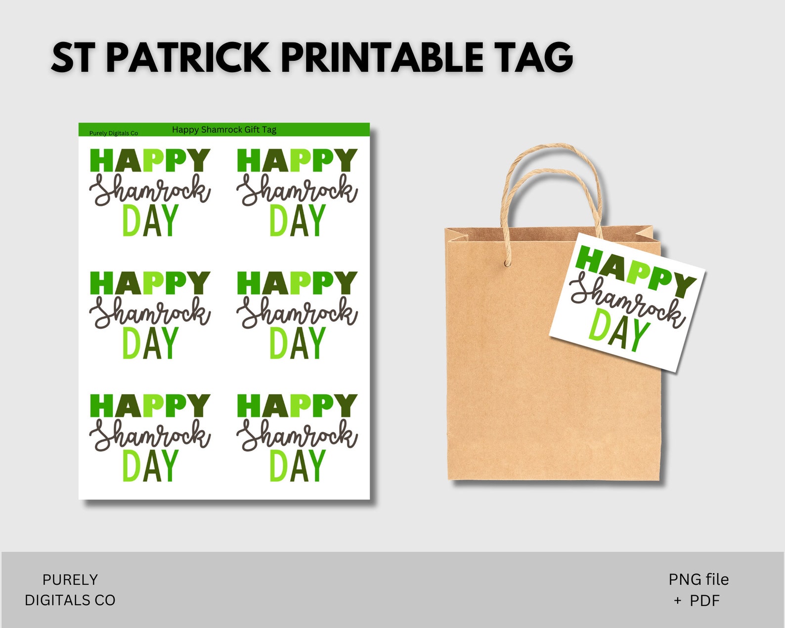 St Patricks Printable, Gift Tag, Printable Tags, St Patrick's Day Gift ...