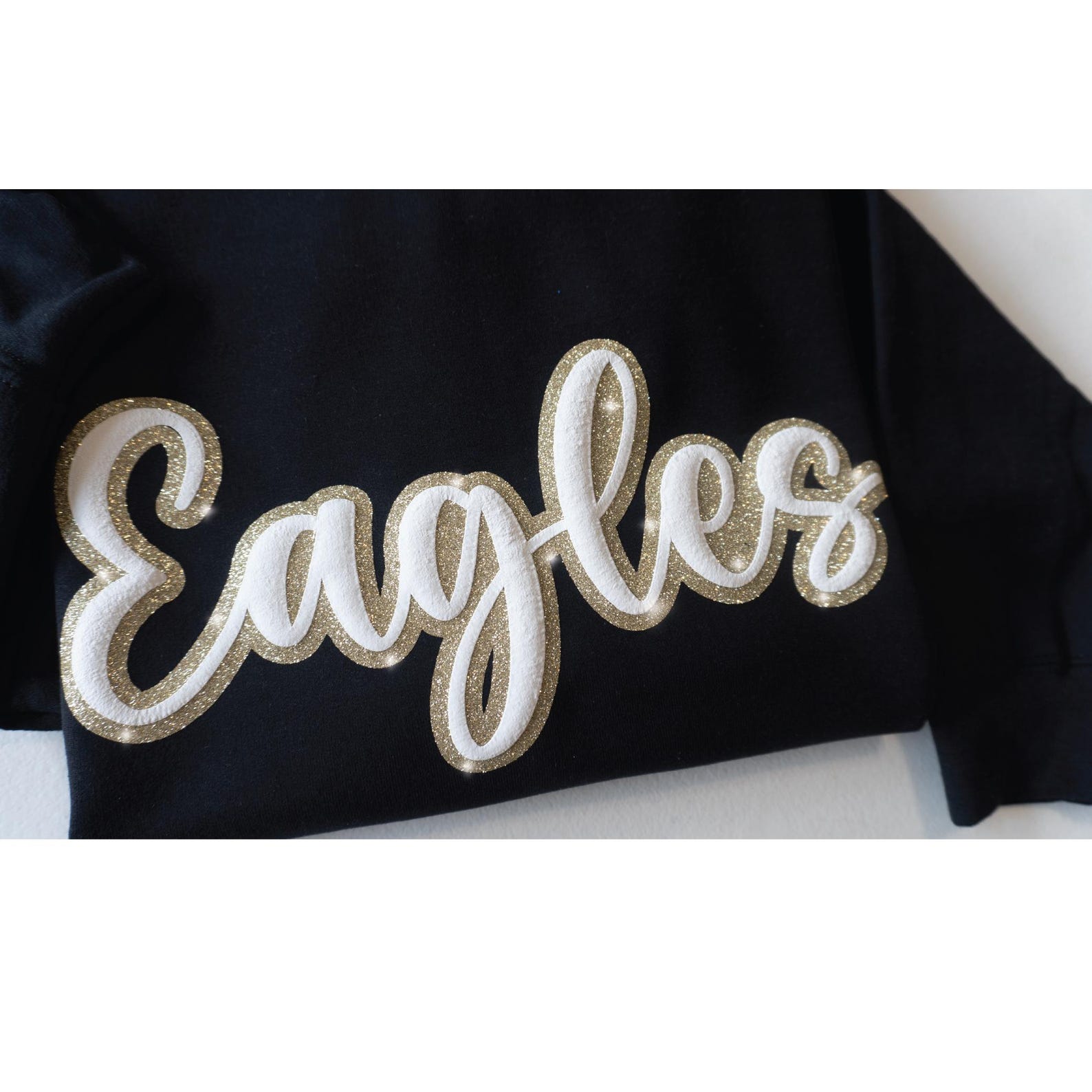 Custom Puff and Glitter Team Name Sweater, Glitter Team Name Sweater ...