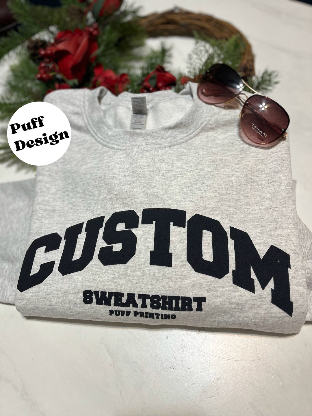 Custom Puff Design - Embossed Design Customized - Unique Christmas Gift ...