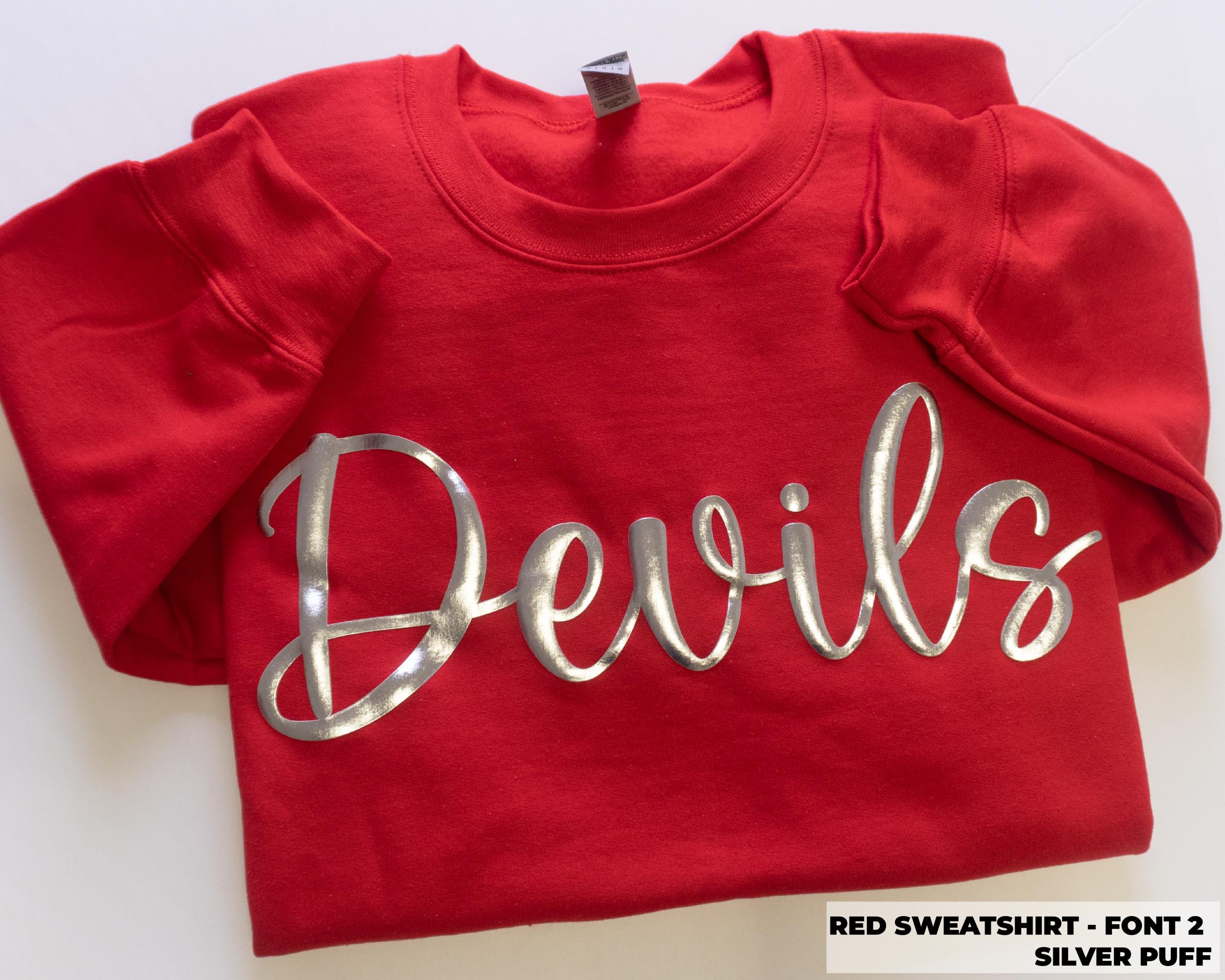 Custom Puff Team Name Sweatshirt | 3D Puff Logo Crewneck | Personalized ...