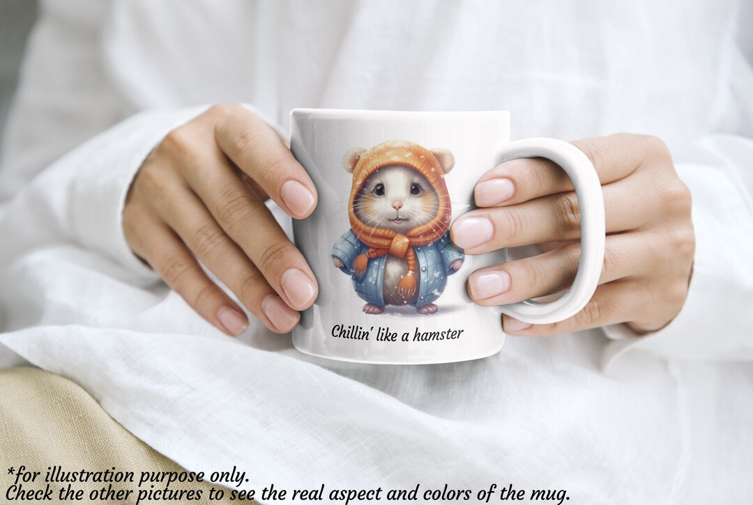 Winter Hamster Mug, Dwarf Hamster Mug, Winter Dwarf Hamster Coffee Mug ...