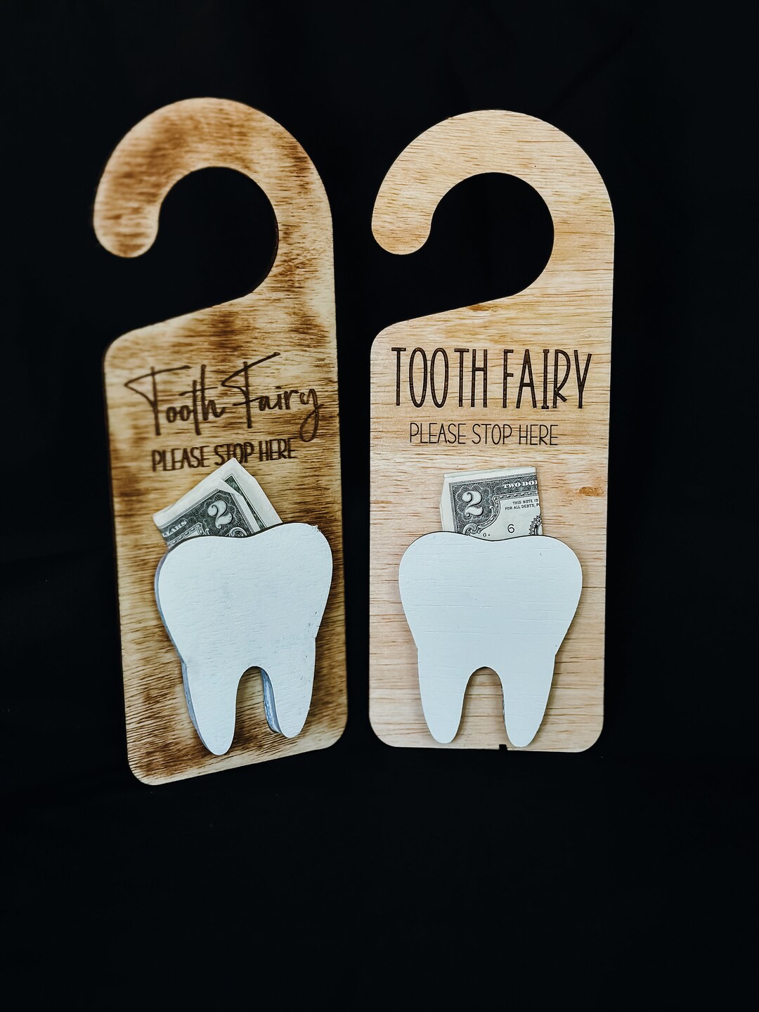 Tooth Fairy Door Hangers (script Font or Block Font) - Etsy