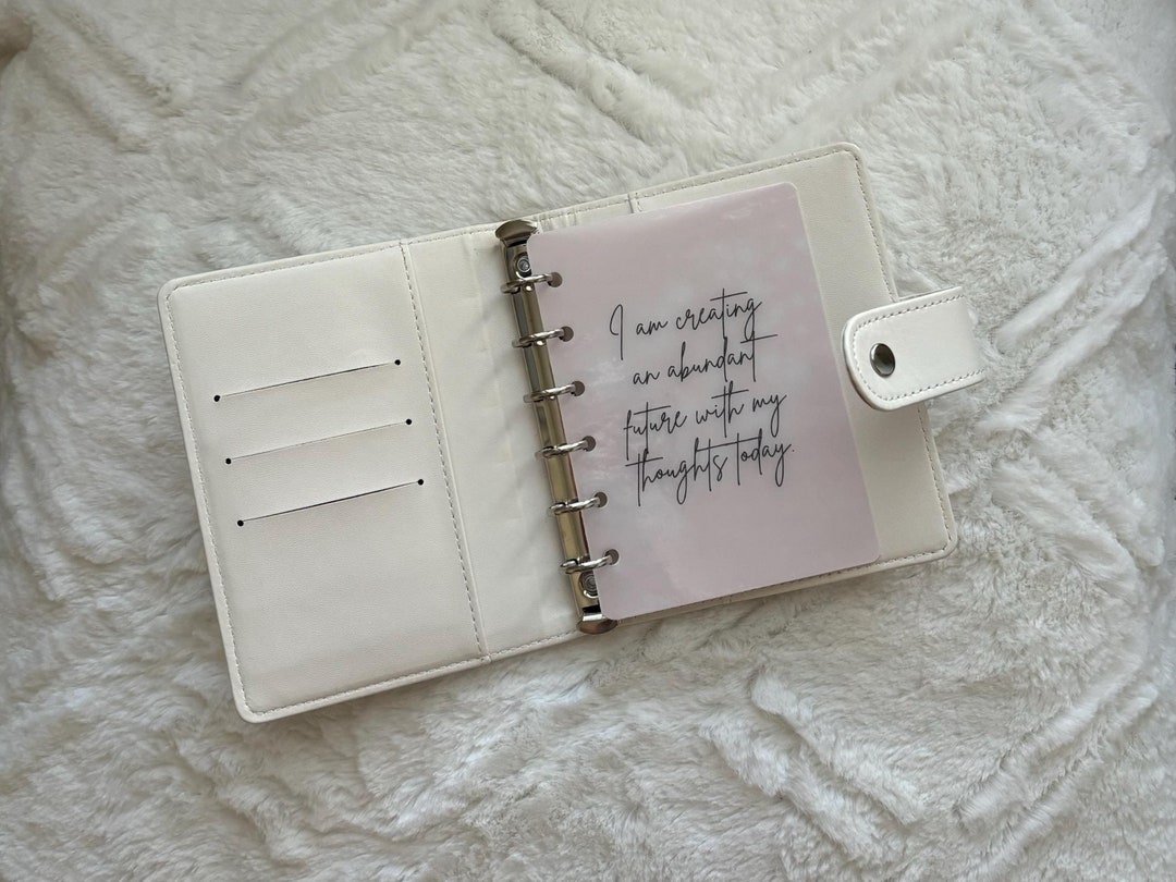 A7 Planner/budget Binder Dashboard - Abundance Mindset - Etsy