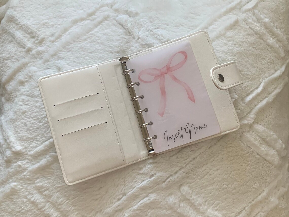 Custom A7 Planner/budget Binder Dashboard - Pink Bow - Etsy