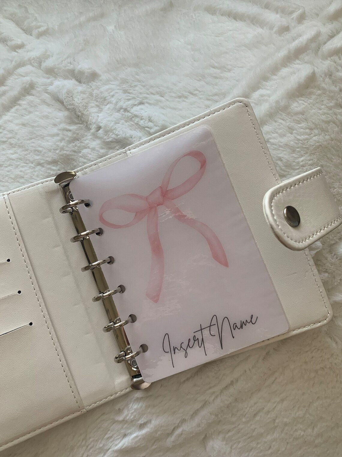 Custom A7 Planner/budget Binder Dashboard - Pink Bow - Etsy