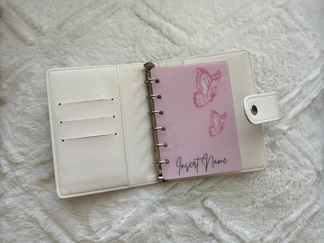 Custom A7 Planner/budget Binder Dashboard - Pink Butterflies - Etsy