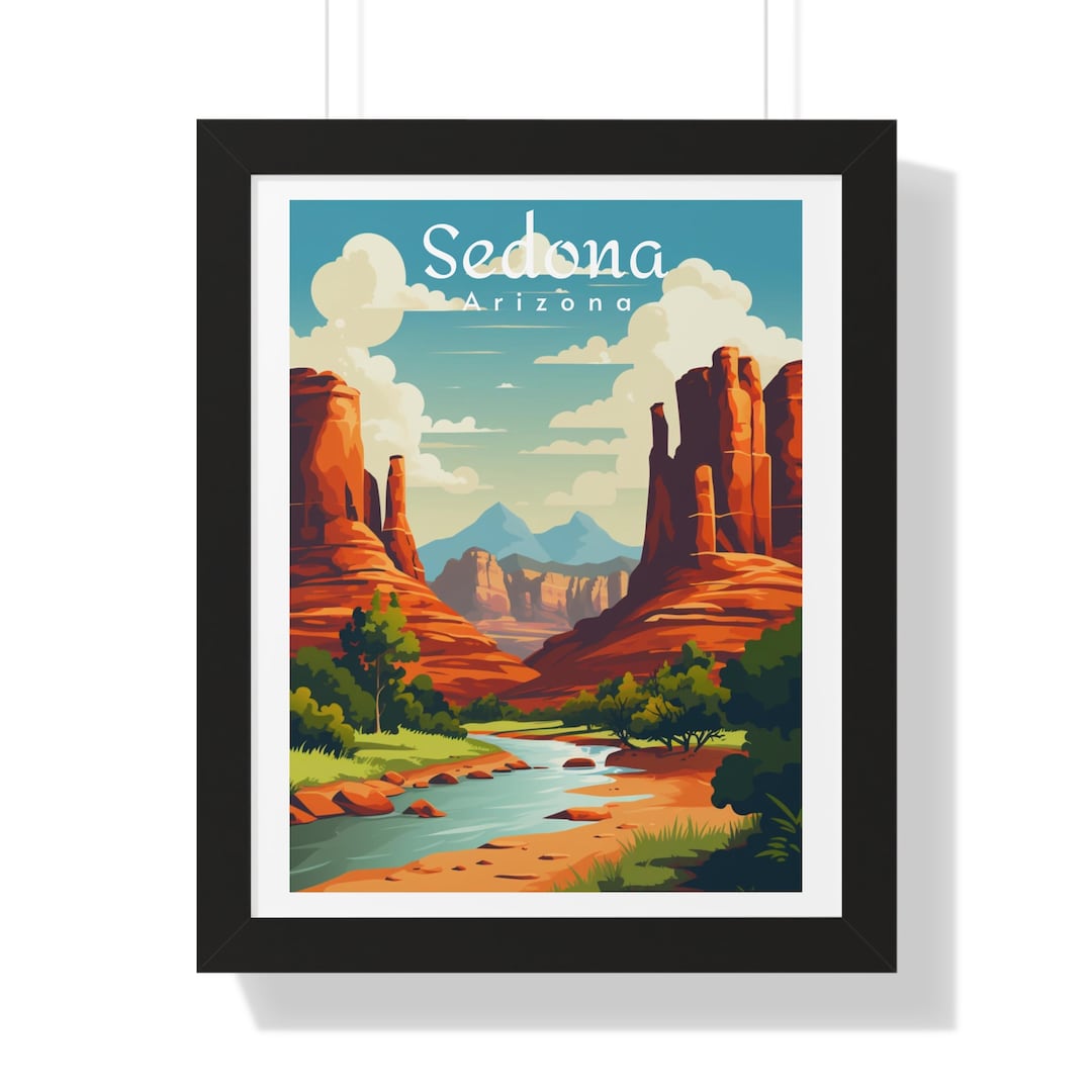 Sedona Arizona Travel Poster Vertical Poster Print Sedona - Etsy