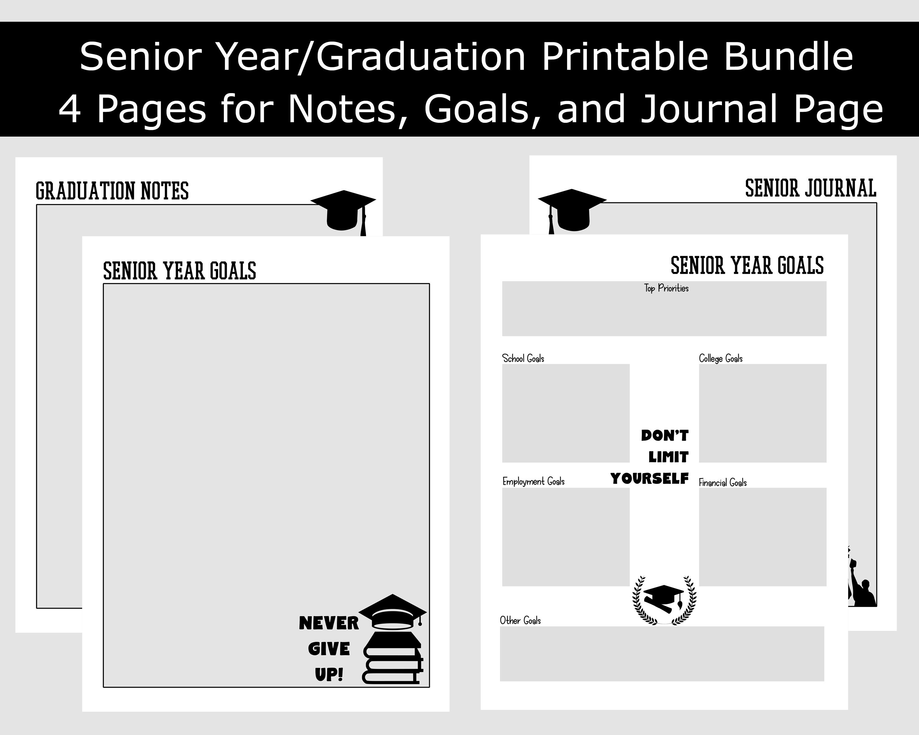 Graduation Printable Planner Bundle - Senior Year Printable - College ...