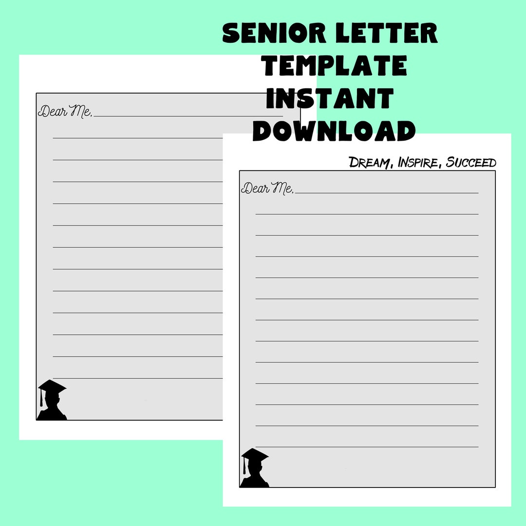 Senior Letter to Yourself Template: Graduation Keepsake (digital ...