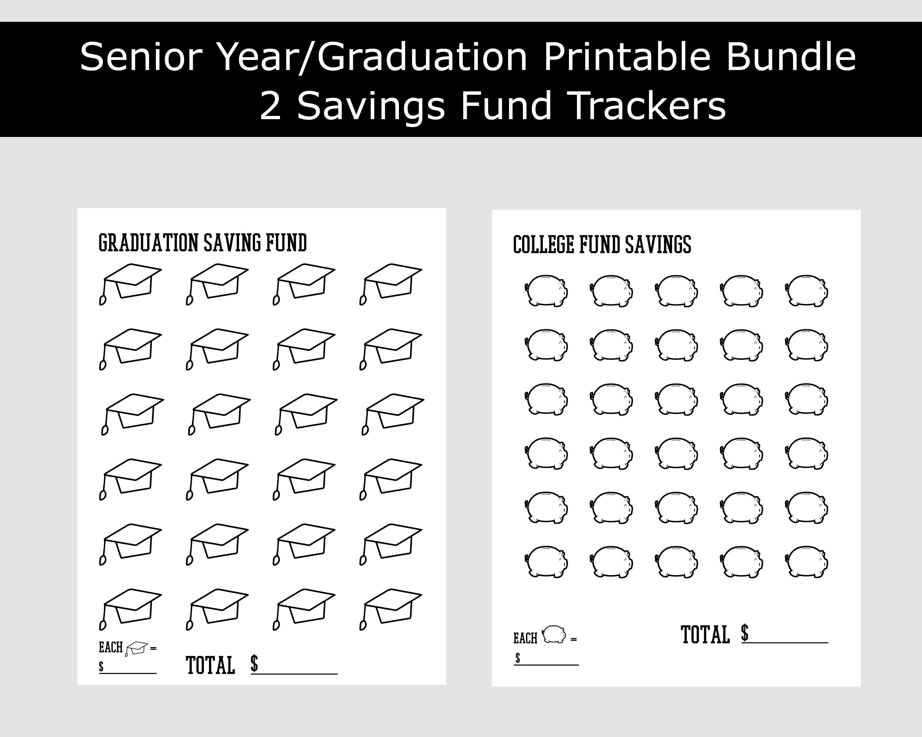 Graduation Printable Planner Bundle Senior Year Printable College Prep ...