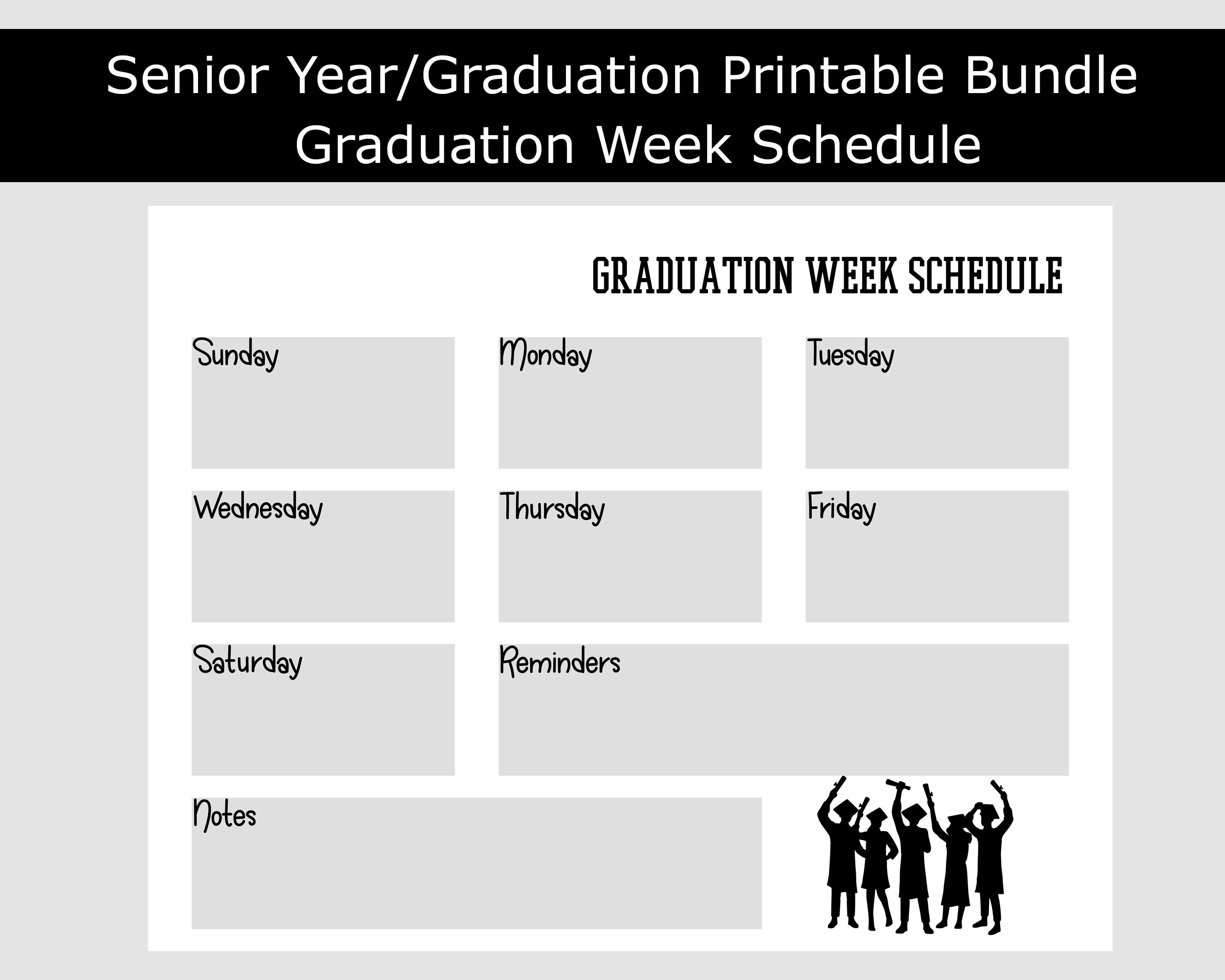 Graduation Printable Planner Bundle Senior Year Printable College Prep ...