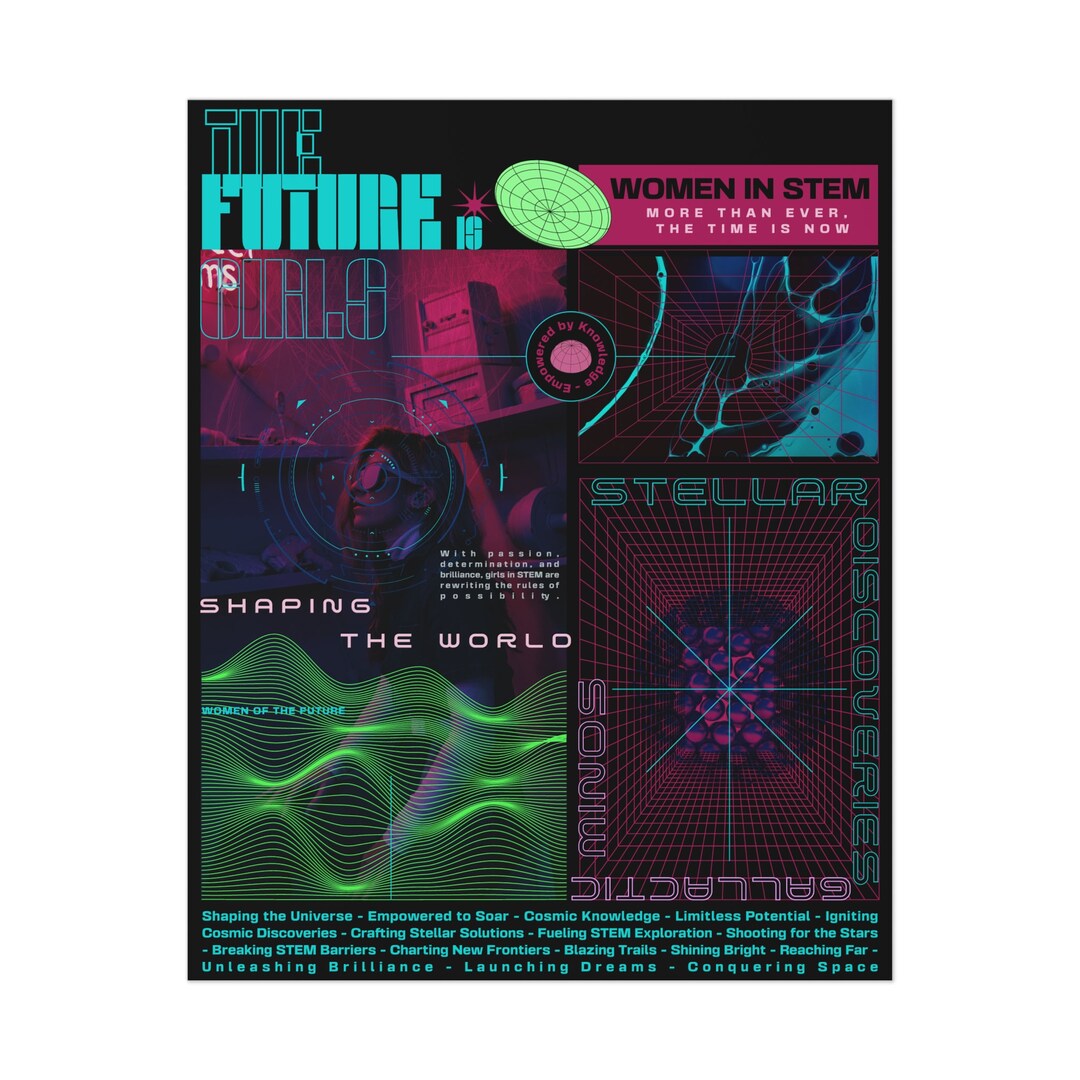 Women in STEM Uncoated Poster, Empowering STEMINIST Wall Decor, Gift ...