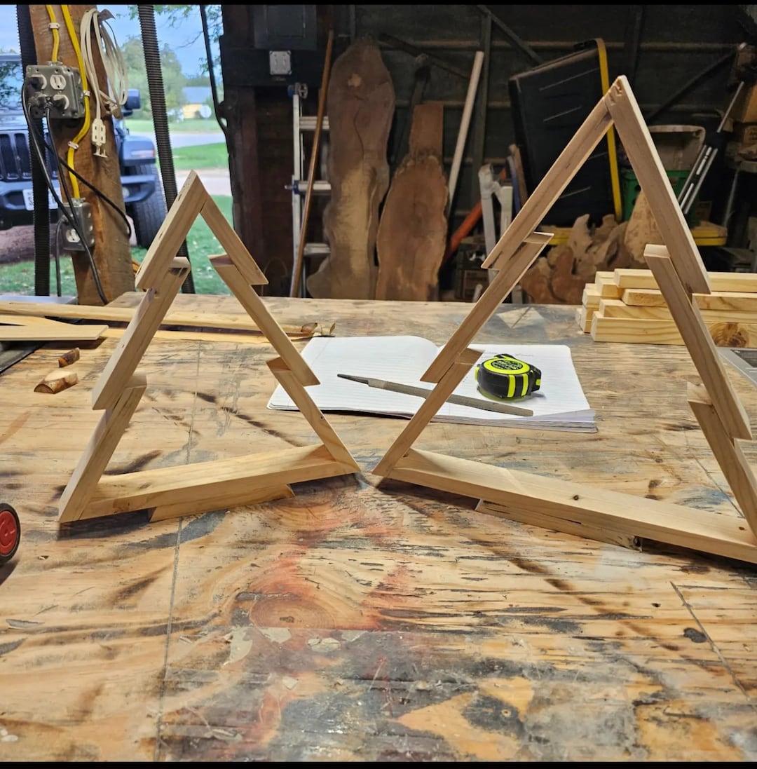 Rustic Handmade Nesting Christmas Trees - Etsy