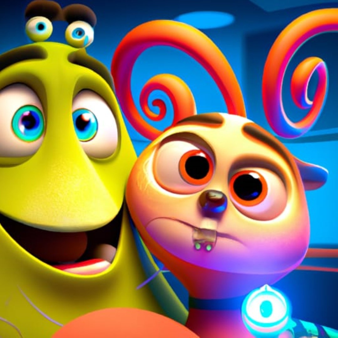 Cartoon Characters, A.I., Digital, Printable, IMAX, Imovie, Abstract A ...