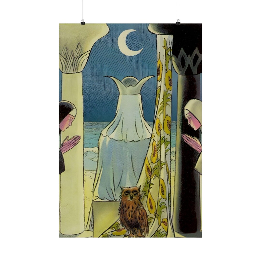 Retro Tarot High Priestess Poster, Matte Vertical Posters, Vintage ...