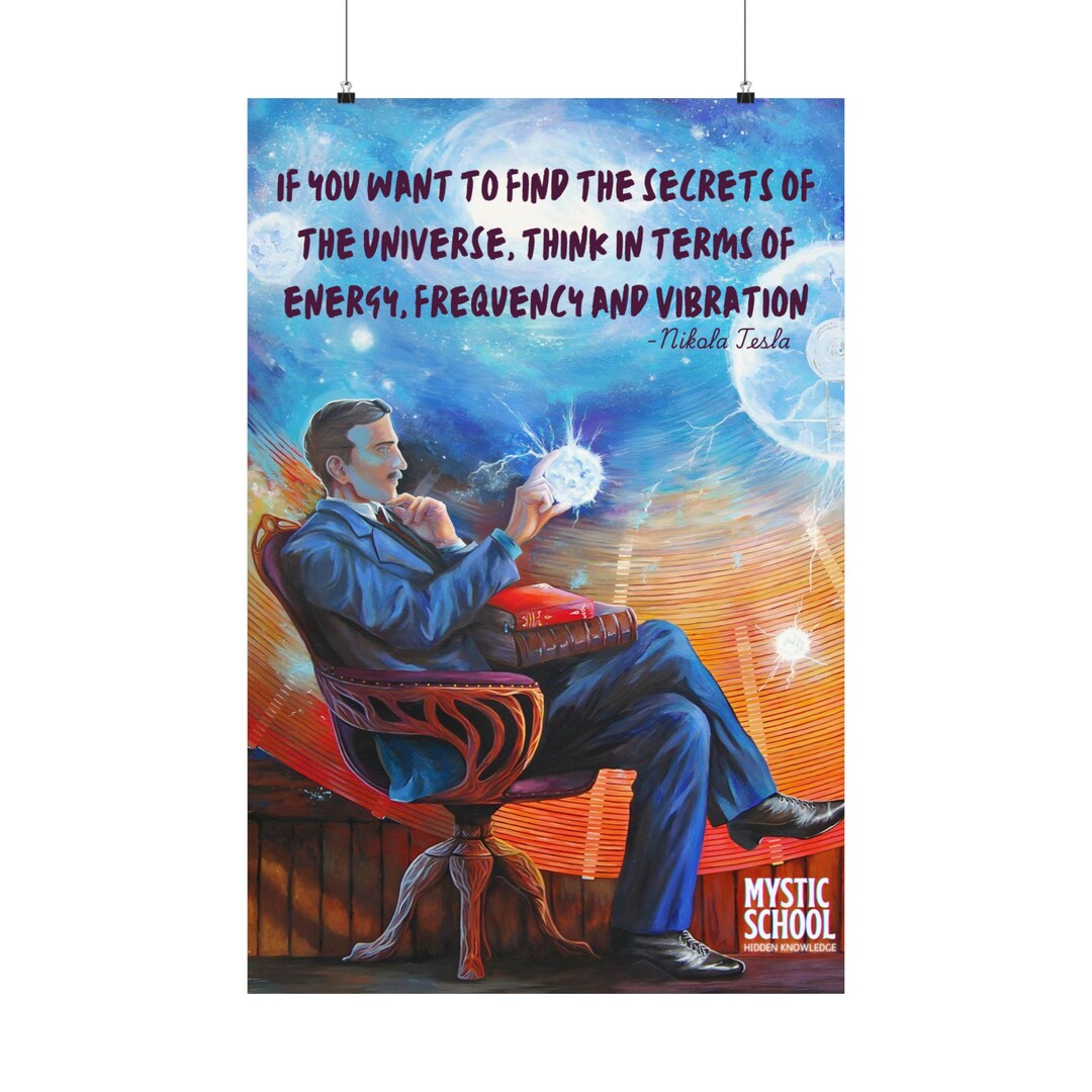 Tesla Energy Frequency Vibration Matte Poster, Home Decor Wall Art ...