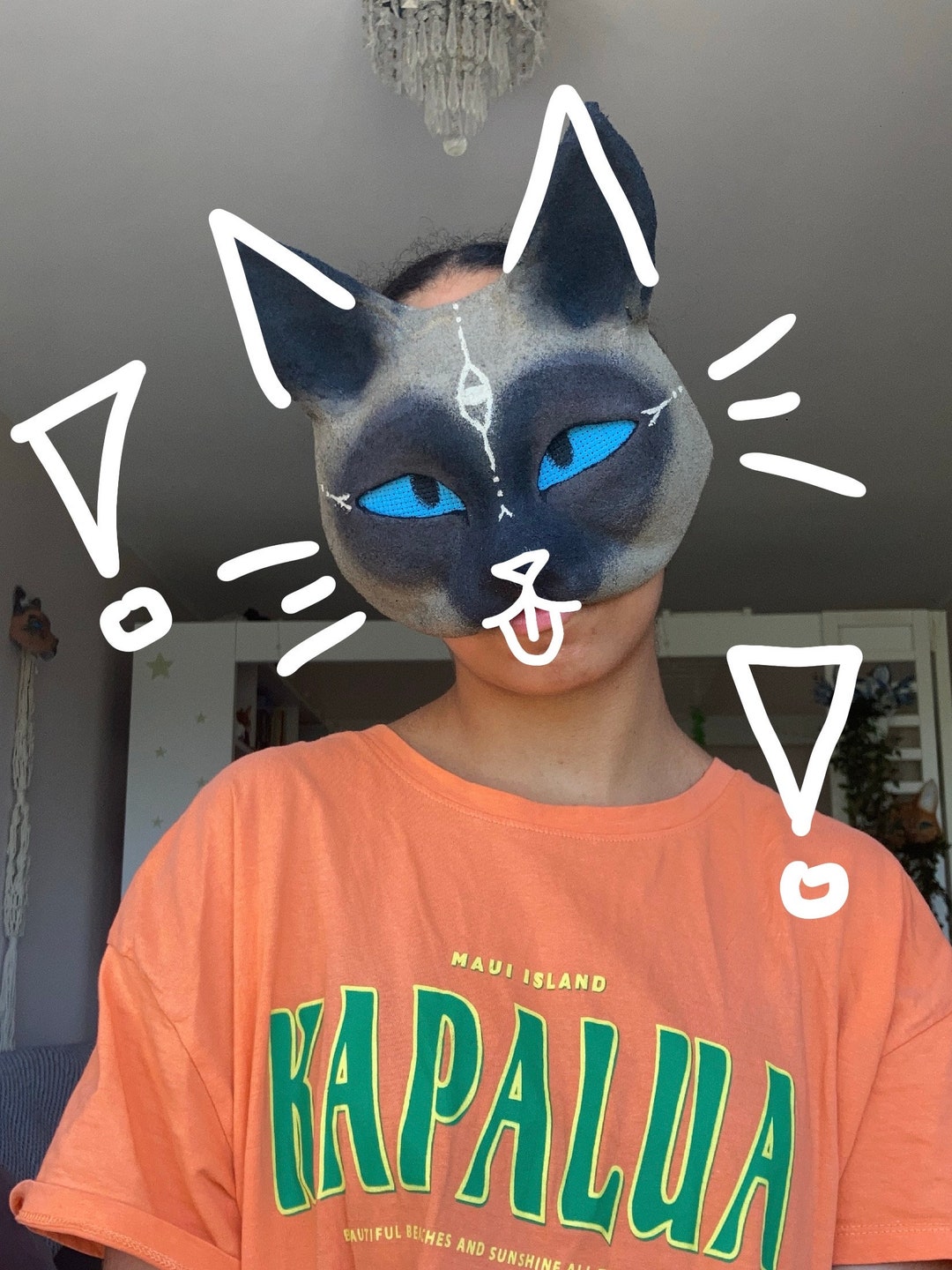 Siamese Cat Mask - Etsy