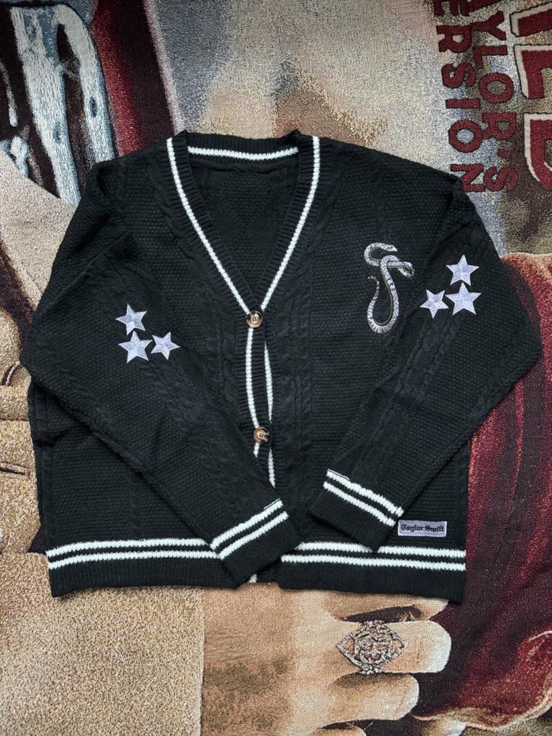 REPUTATION CARDIGAN Snake Cardigan Black Base Cardigan Ts Themed ...