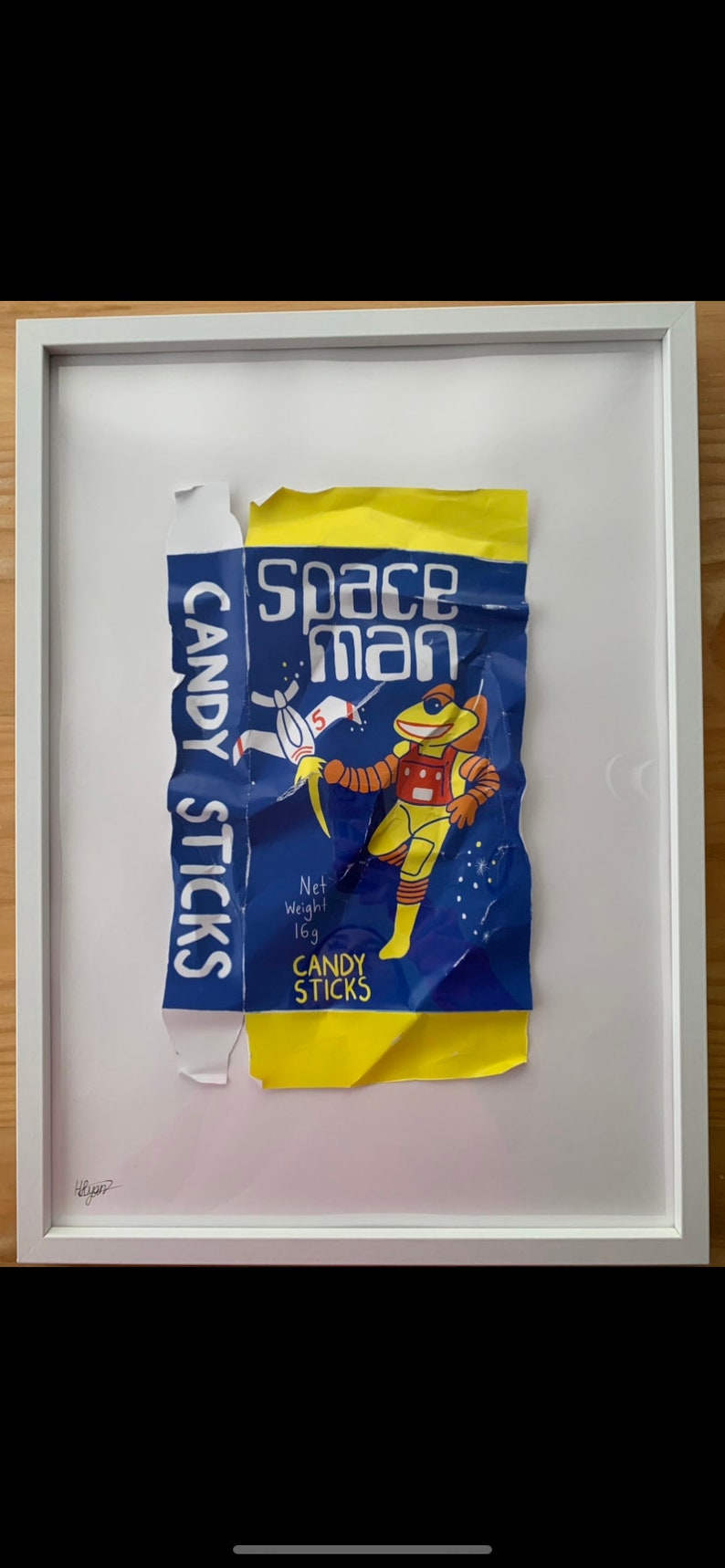Big Retro Spaceman Lolly Box Wall Art A2 - Etsy