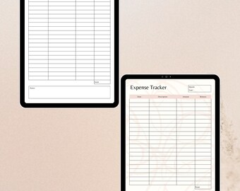 Expense Tracker, Digital Tracker, Organization Tracker, Money Tracker ...