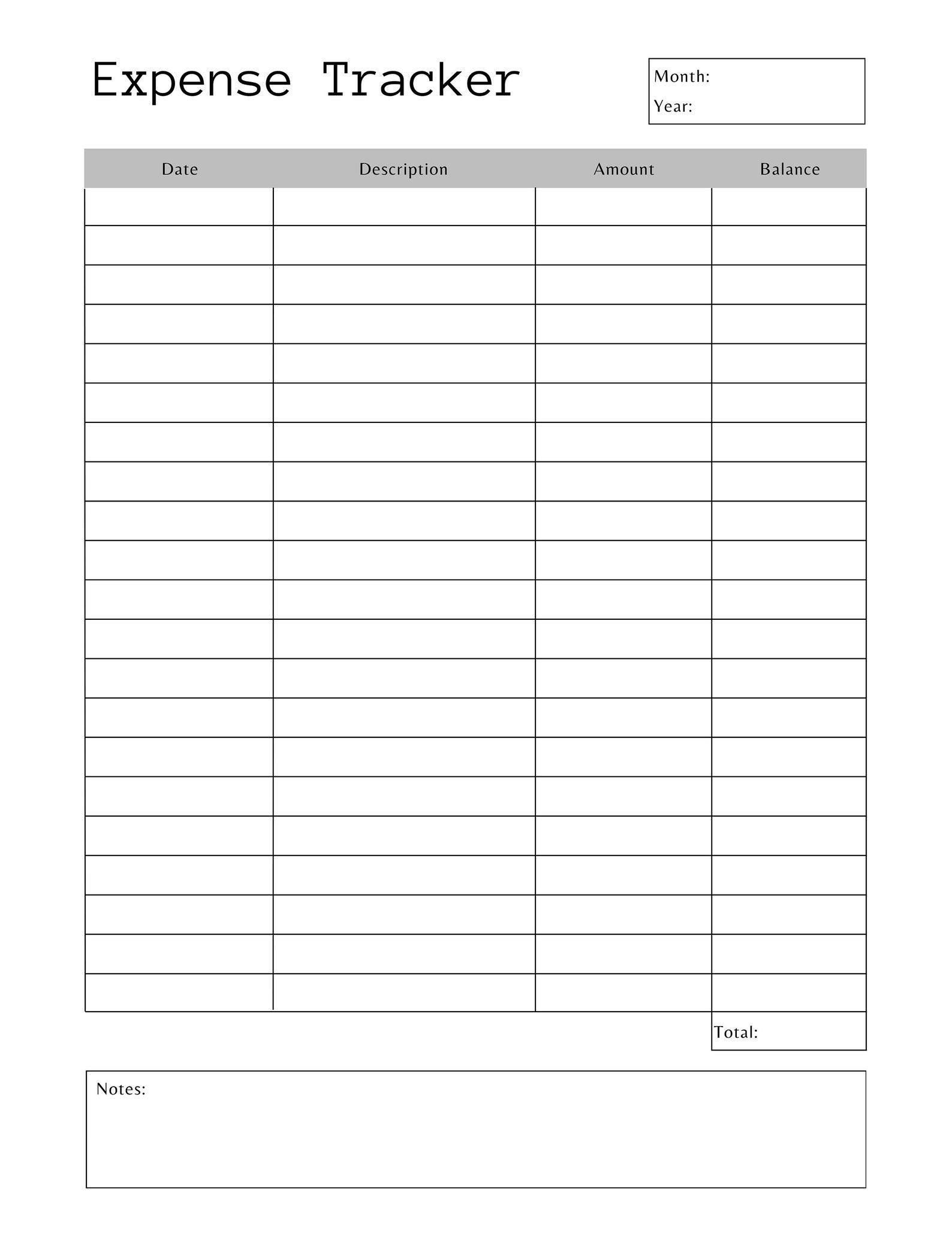 Expense Tracker, Digital Tracker, Organization Tracker, Money Tracker ...