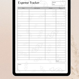 Expense Tracker, Digital Tracker, Organization Tracker, Money Tracker ...