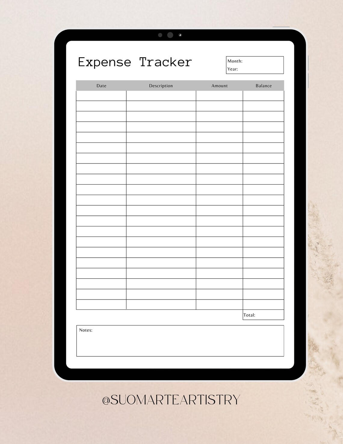 Expense Tracker, Digital Tracker, Organization Tracker, Money Tracker ...