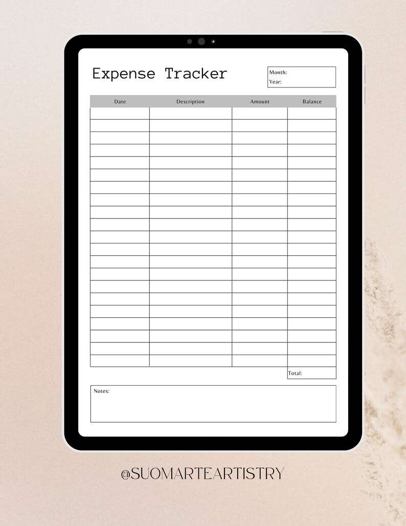 Expense Tracker, Digital Tracker, Organization Tracker, Money Tracker ...