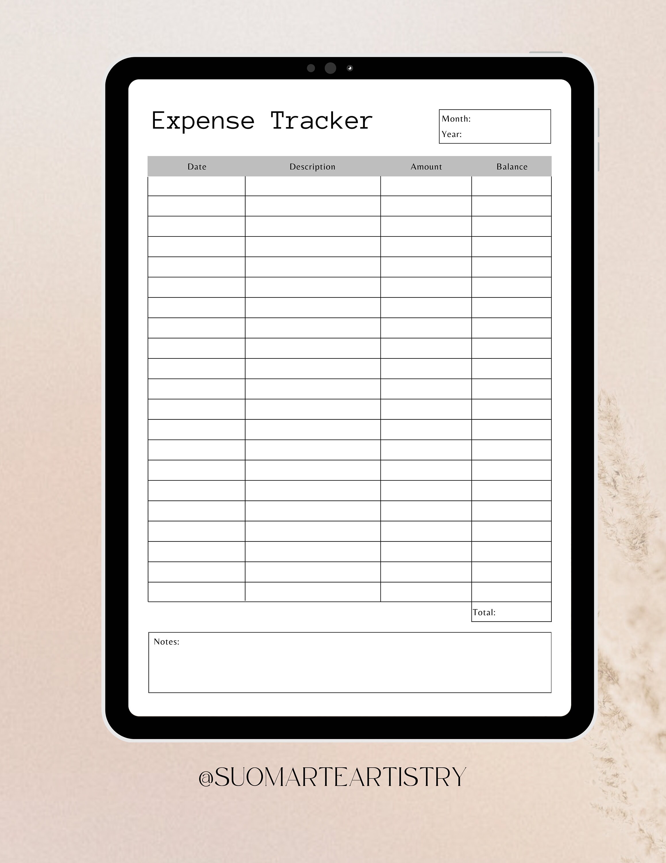 Expense Tracker, Digital Tracker, Organization Tracker, Money Tracker ...