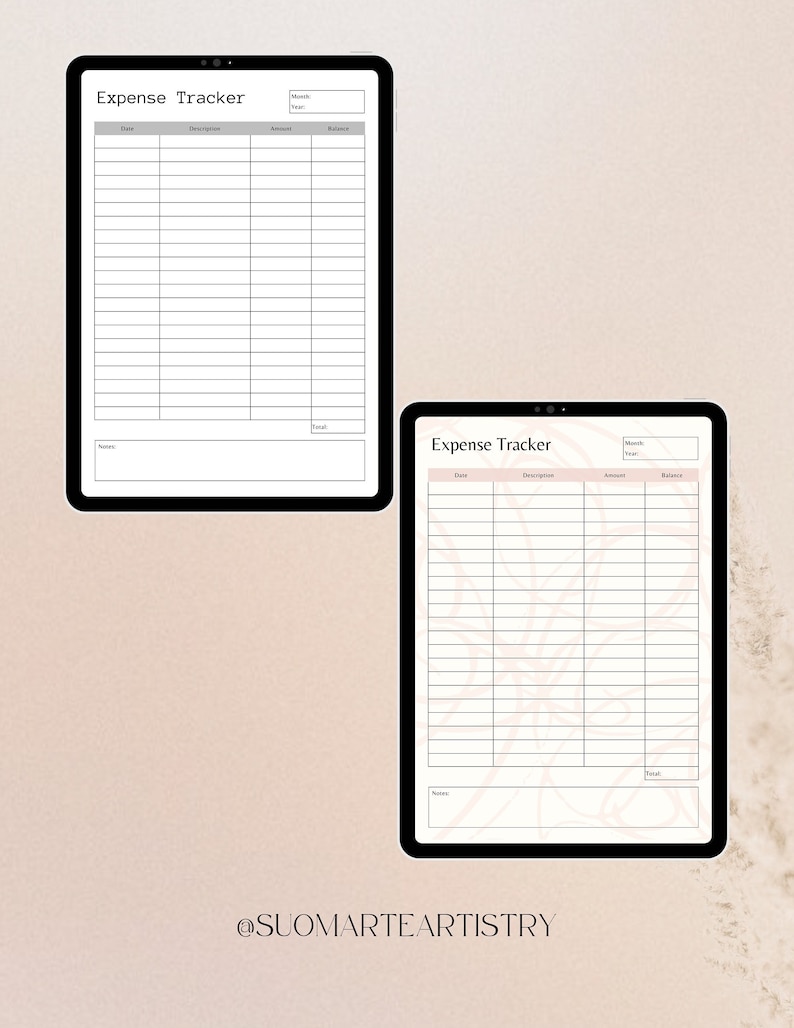 Expense Tracker, Digital Tracker, Bill Tracker, Organization Tracker ...
