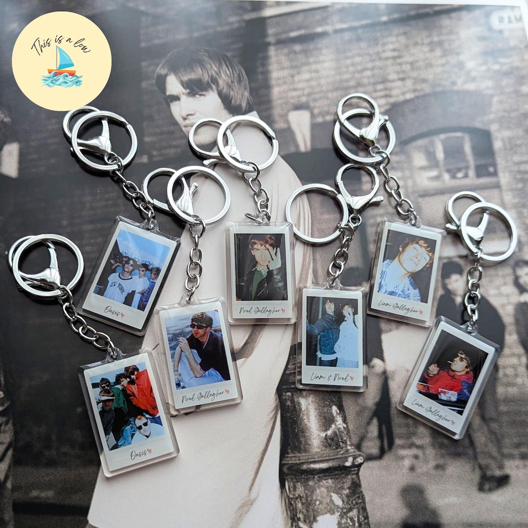 Oasis Band Polaroid Epoxy Keyrings Keychains | Oasis Merch | Liam ...