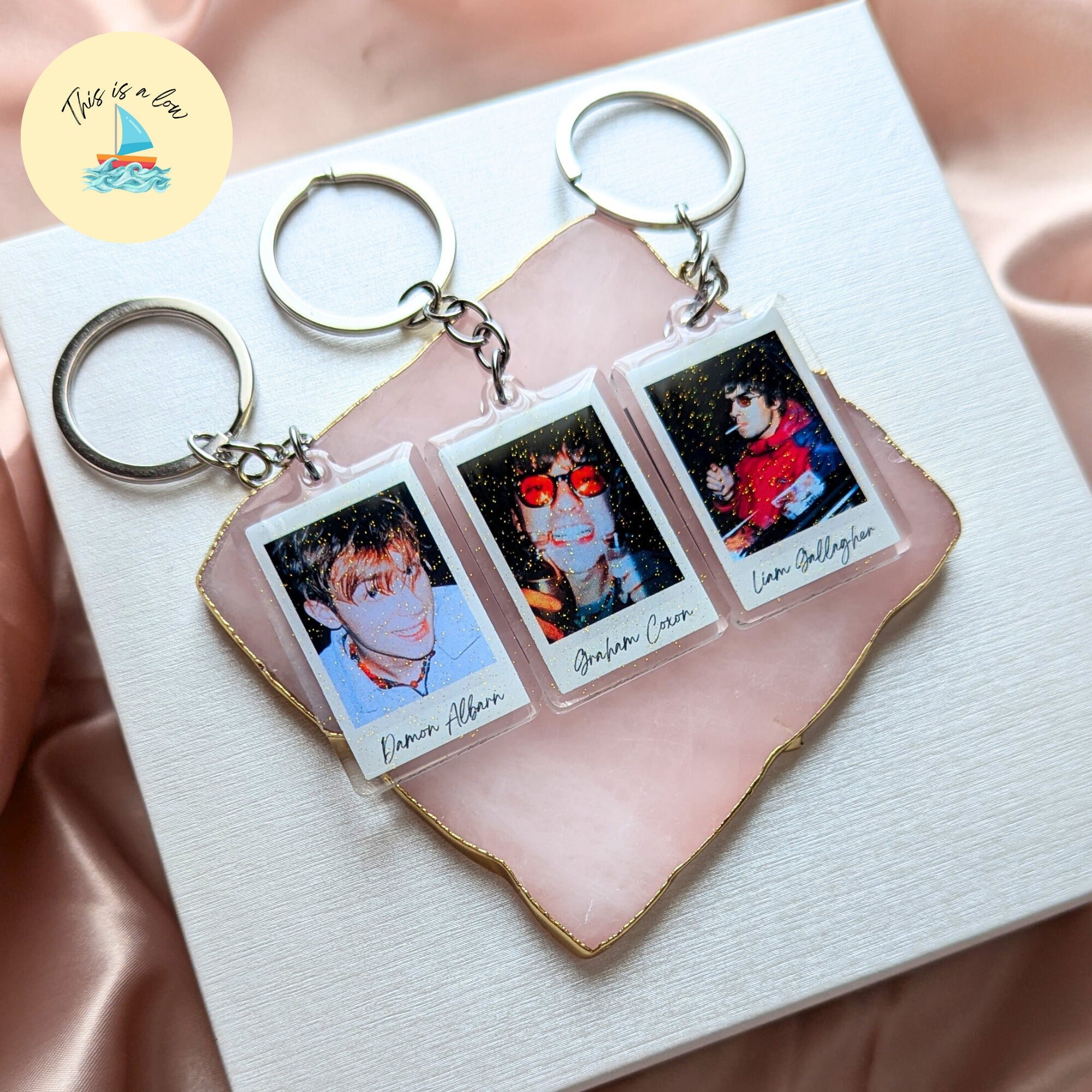 Damon Albarn, Graham Coxon & Liam Gallagher Polaroid Glitter Epoxy ...