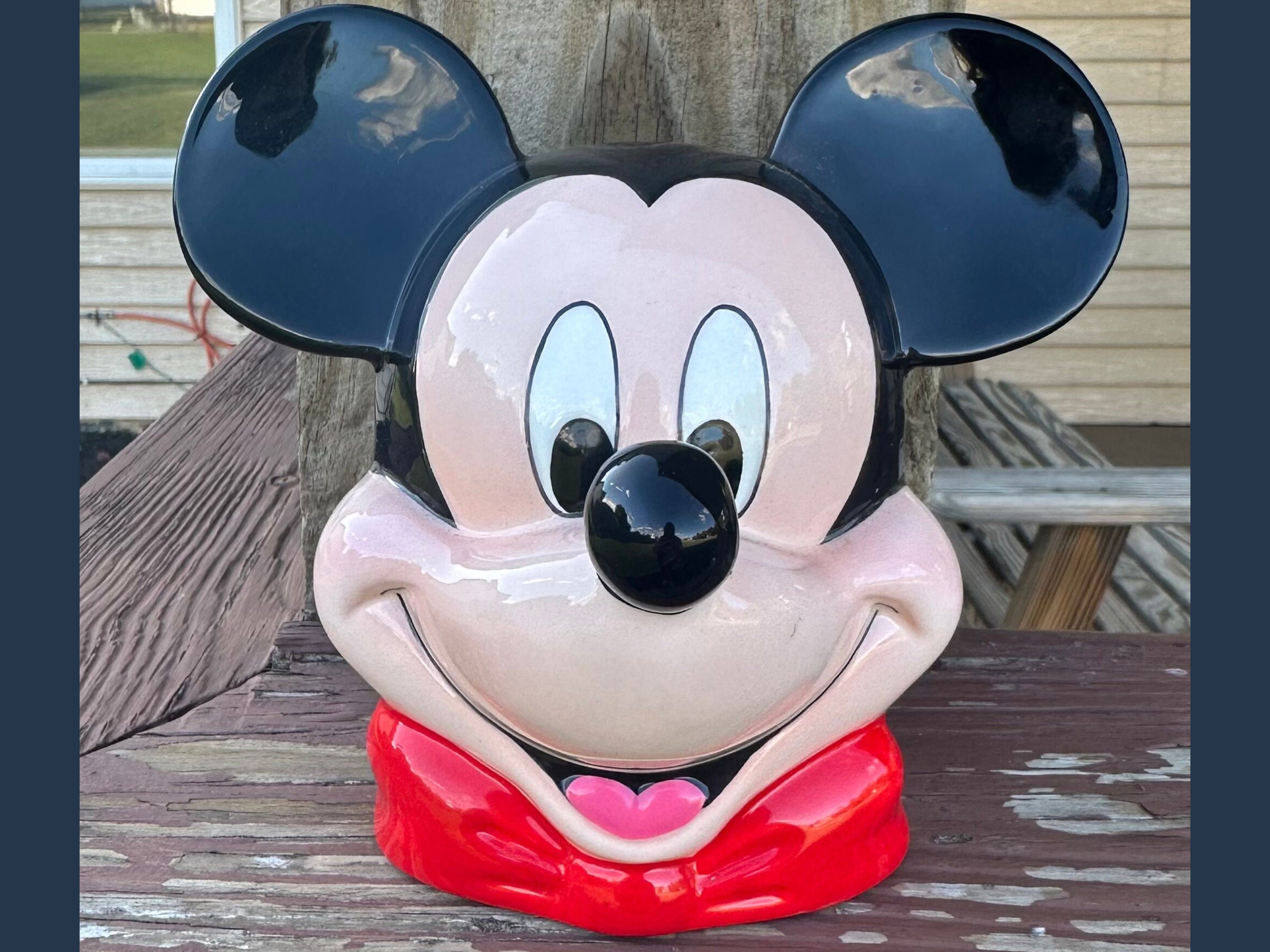 Vintage Enesco Mickey Mouse Bank, Mickey Head, Gift for Anyone, Ceramic ...