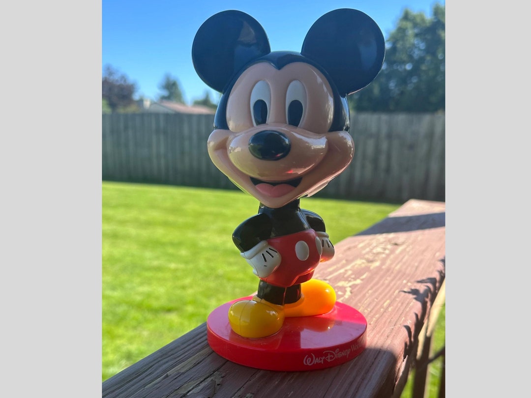 Vintage Mickey Mouse Plastic Bobblehead Like New Condition - Etsy