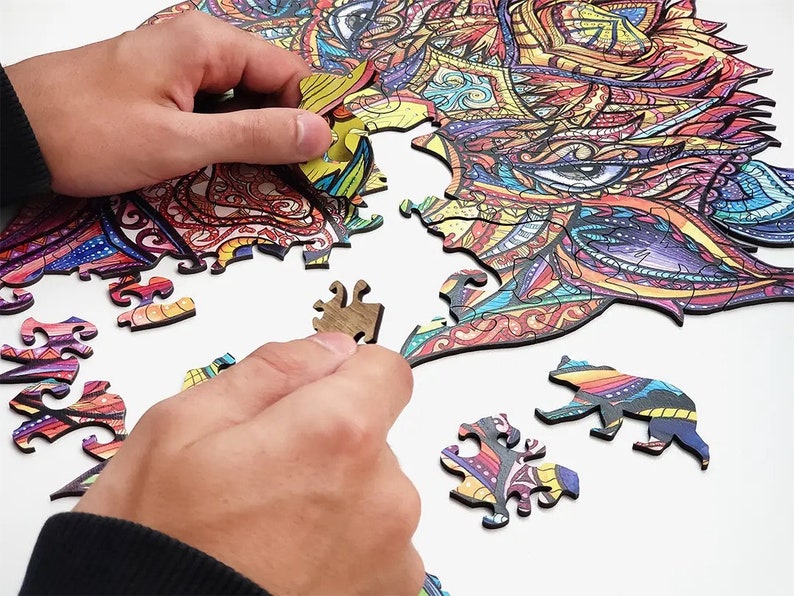 Robin Wood Wooden Buffalo Jigsaw Puzzle Bison Majesty, Perfect for ...