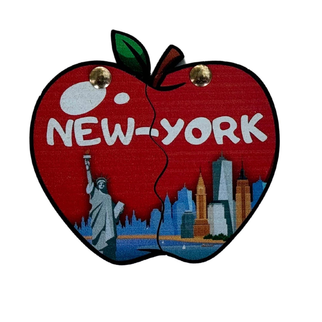 NYC Apple Fridge Magnet – Opens to Reveal Cityscape, Unique New York ...