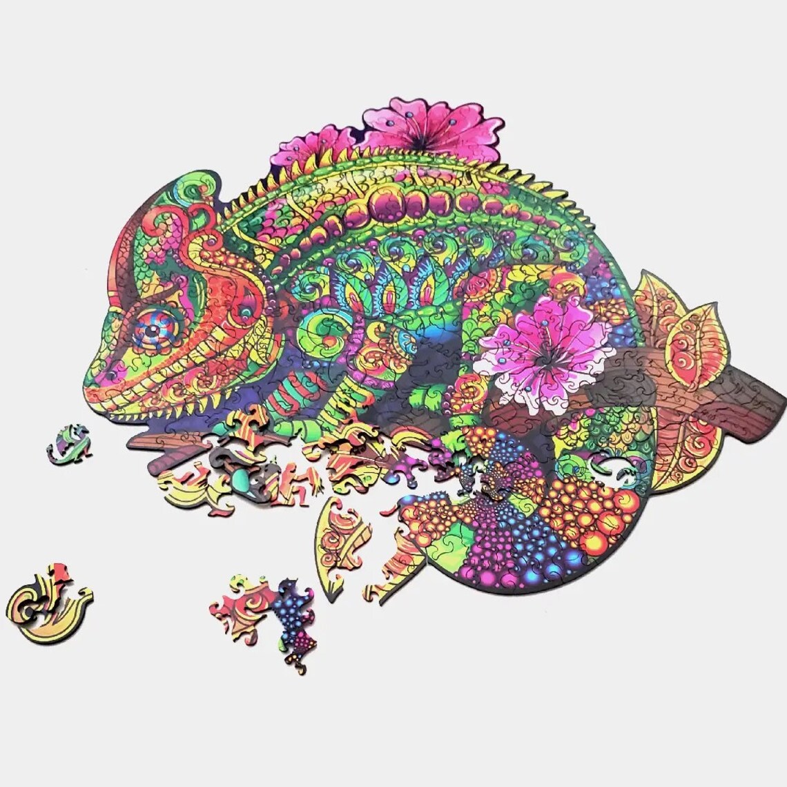 Robin Wood Reptilian Wonders: Wooden Lizard Jigsaw Puzzle Iguana, for ...