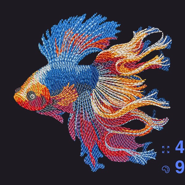 Machine Embroidery Fish - Etsy