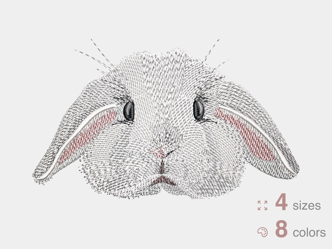 RABBIT Machine Embroidery Design-instant DOWNLOAD - Etsy