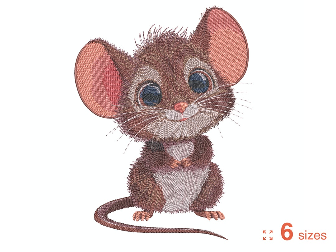CUTE BABY MOUSE Digital Embroidery Design – Instant Download - Etsy