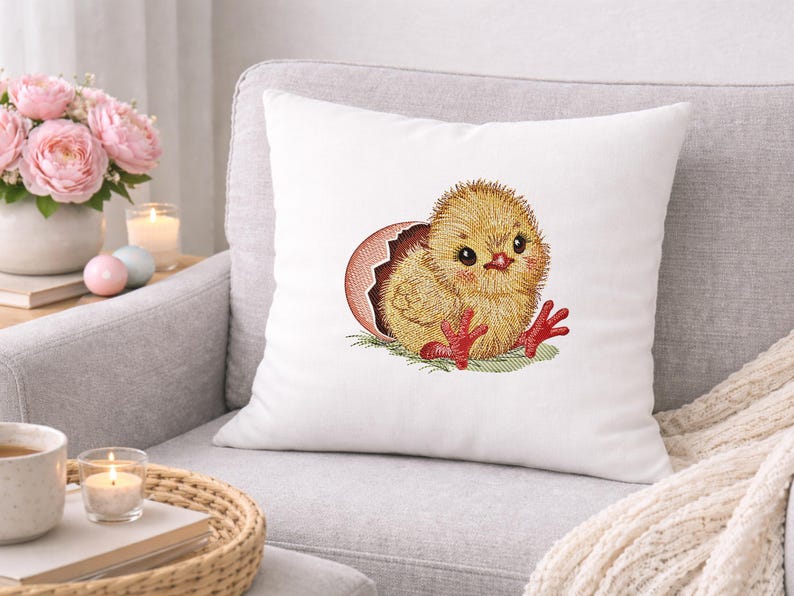 Easter Baby Chick Embroidery Design – Spring Farm Machine Embroidery ...