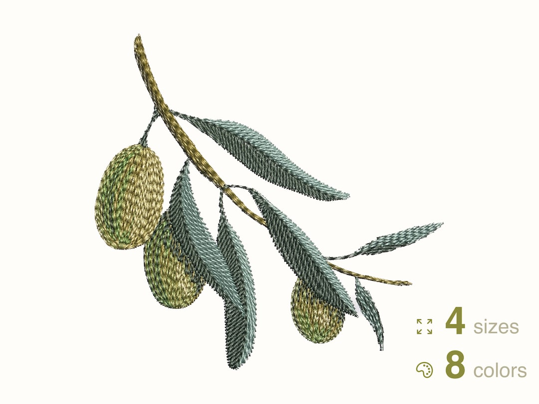 OLIVE BRANCH Digital Embroidery Design – Instant Download - Etsy