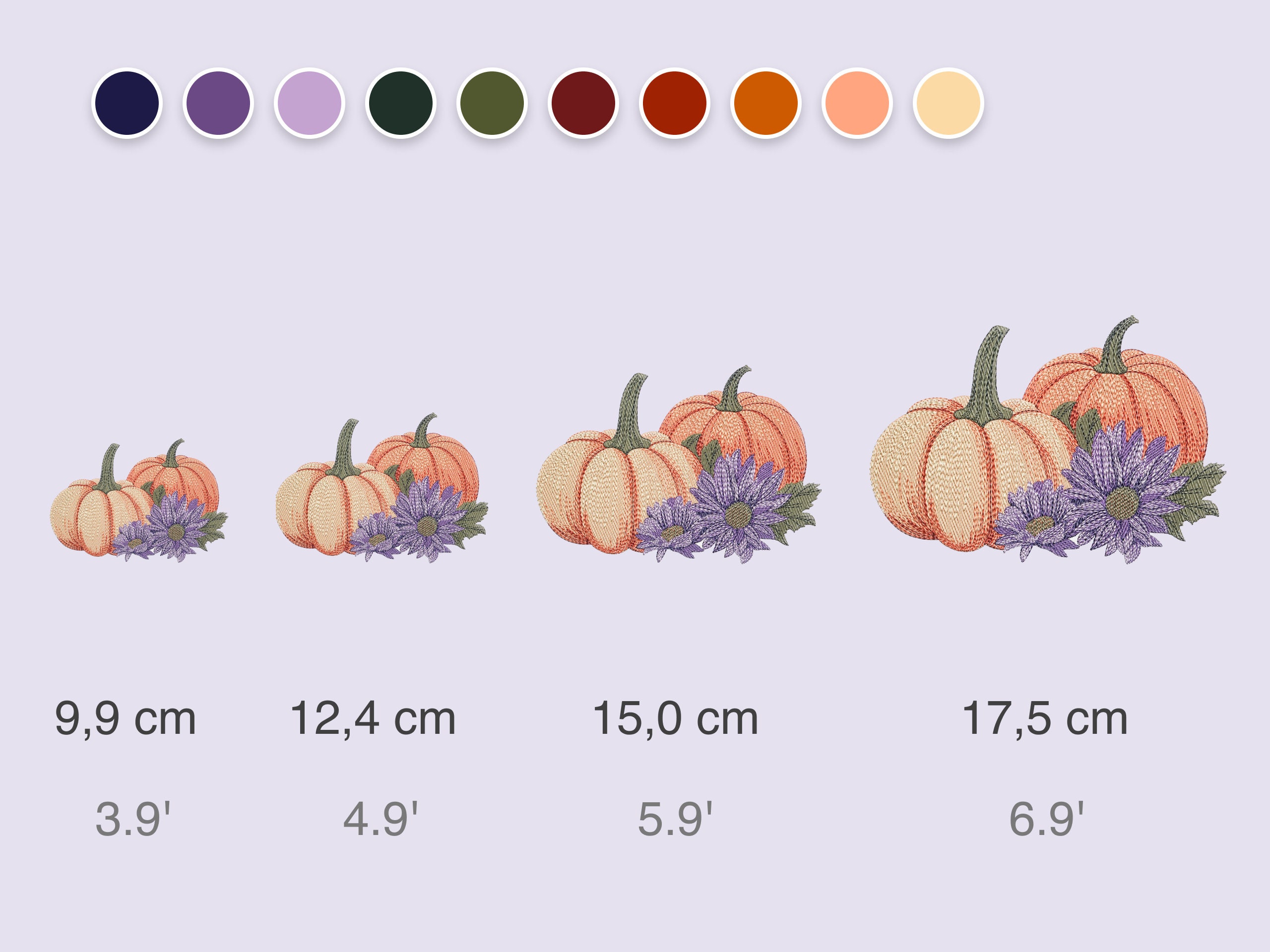 FALL PUMPKIN Machine Embroidery Design, Autumn Embroidery Design ...