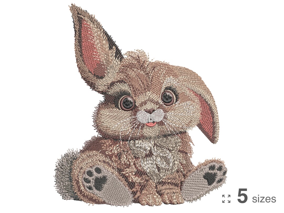 CUTE BUNNY Easter Machine Embroidery Design – Instant Download - Etsy